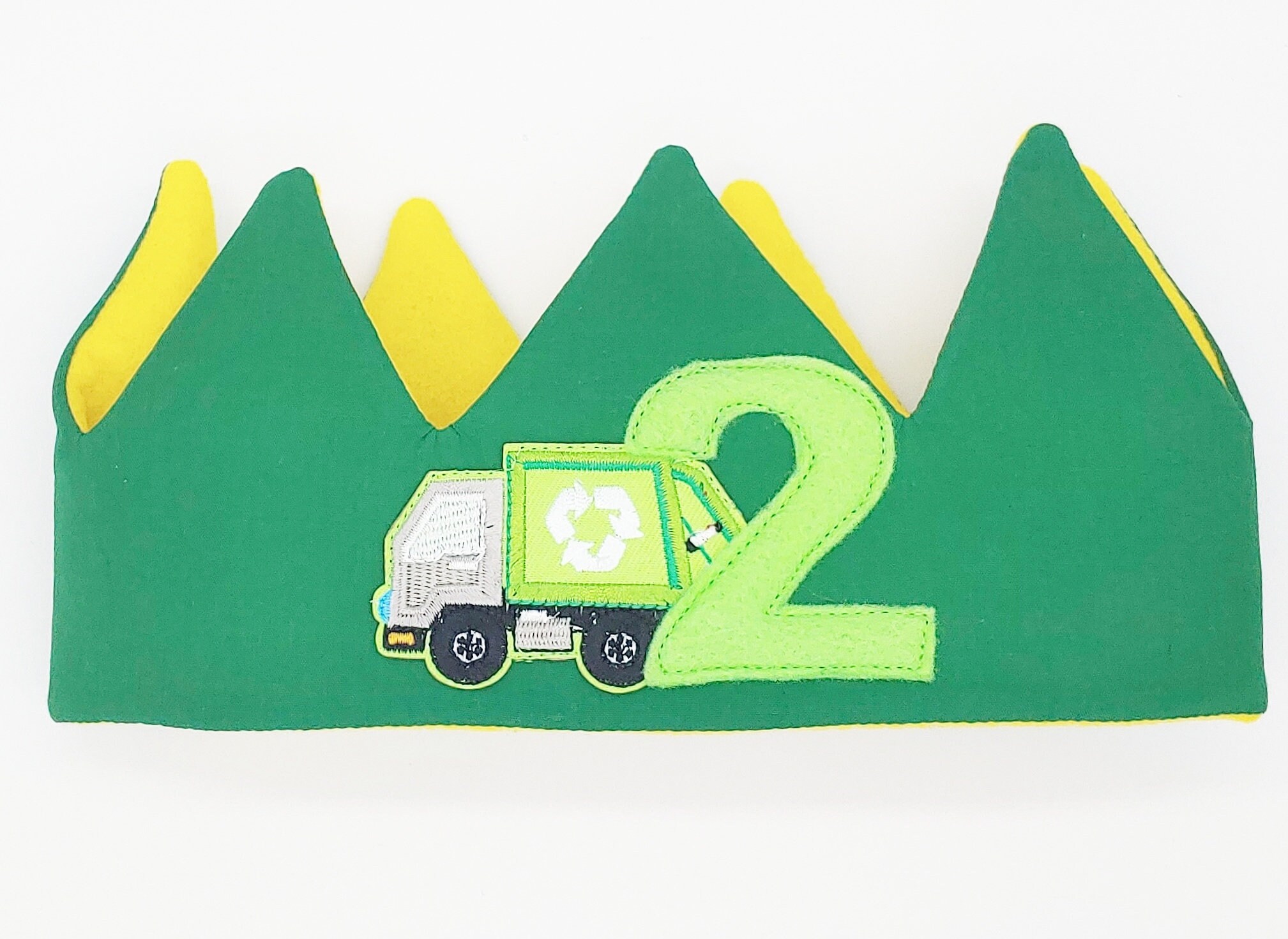Handmade Trash Truck Birthday Crown: Personalized Fabric Party Hat - Etsy