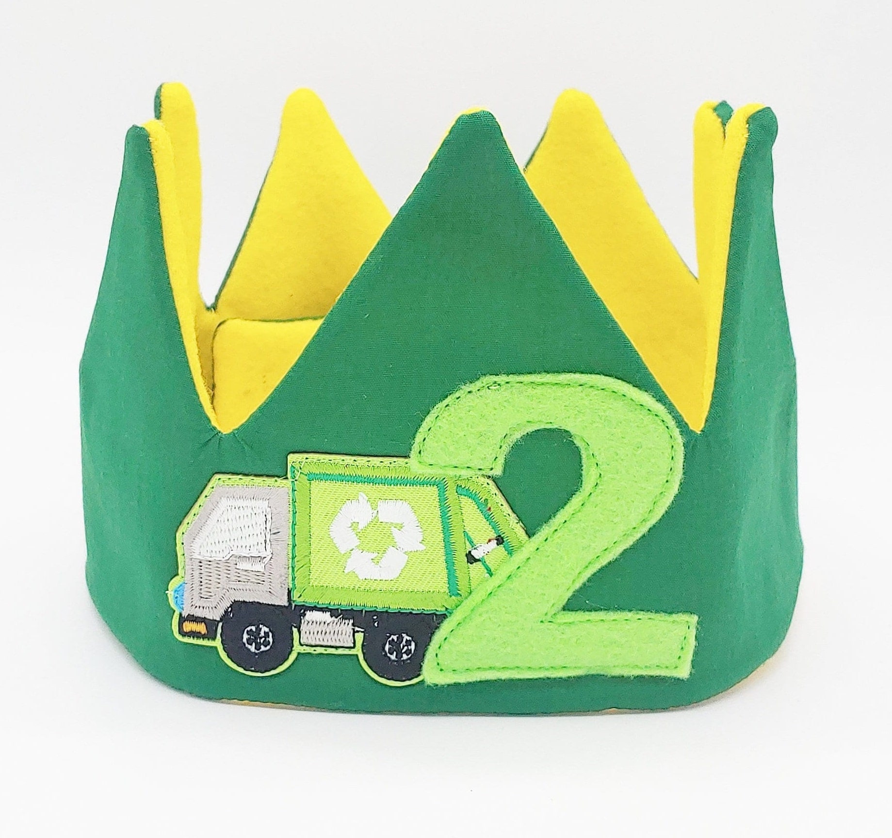 Handmade Trash Truck Birthday Crown: Personalized Fabric Party Hat - Etsy