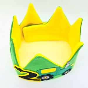 Tractor Birthday Crown | Farm Party Hat | Personalized Crown | Child ...