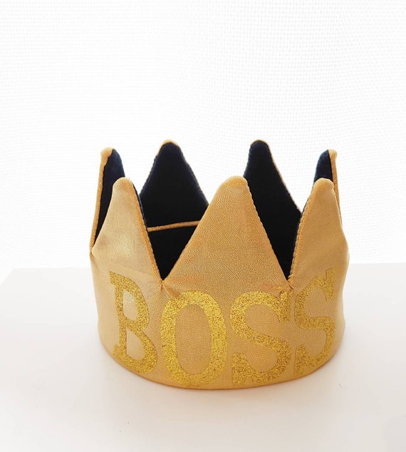 Gold Crown, One Gold Crown, Party Hat, Custom Crown, One Birthday ...
