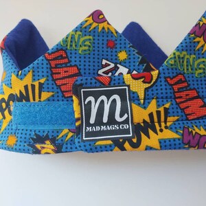 Handmade Superhero Birthday Crown: Personalized Fabric Party Hat - Etsy