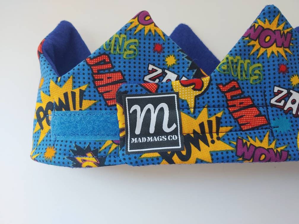 Handmade Superhero Birthday Crown: Personalized Fabric Party Hat - Etsy