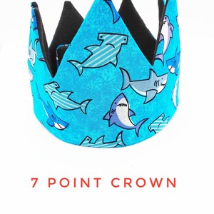 Shark Crown | Shark Birthday | Personalized Birthday Crown | First ...