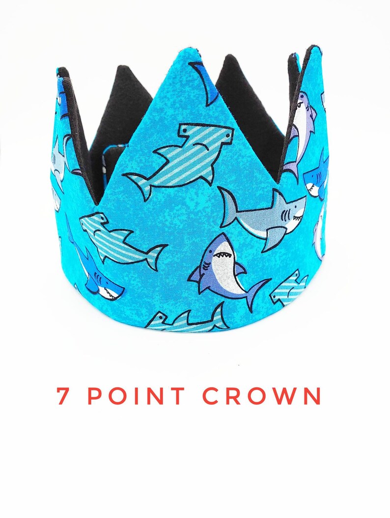 Shark Crown | Shark Birthday | Personalized Birthday Crown | First ...