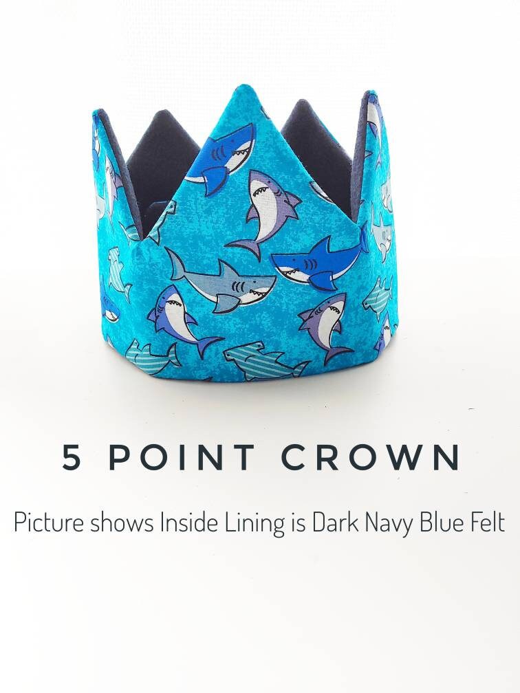 Shark Crown / Shark Birthday / Birthday Crown / Ocean Theme Birthday ...