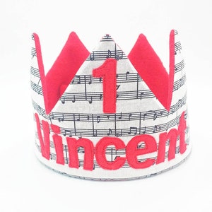 Music Birthday Crown | Music Note Crown | Music Birthday Hat | Cotton ...