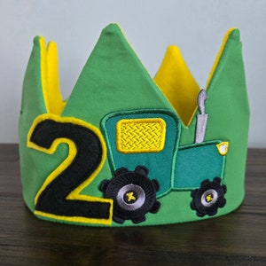 Tractor Birthday Crown | Farm Party Hat | Personalized Crown | Child ...