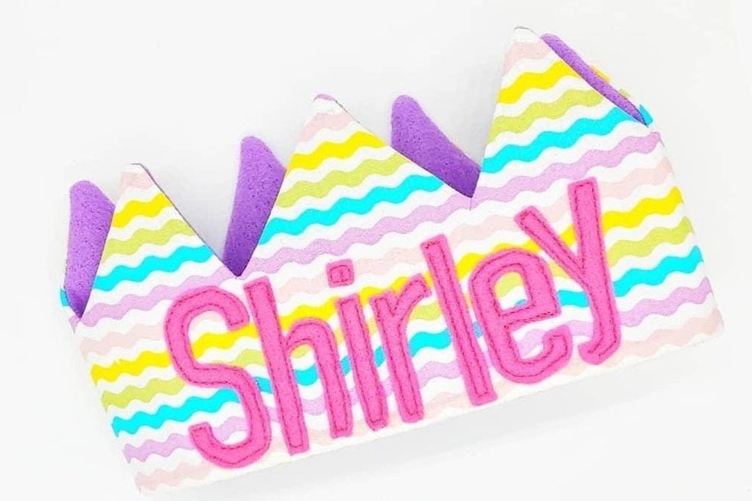 Birthday Crowns/ Party Hats/ Personalized Crown/ Fabric Crown/ Felt ...