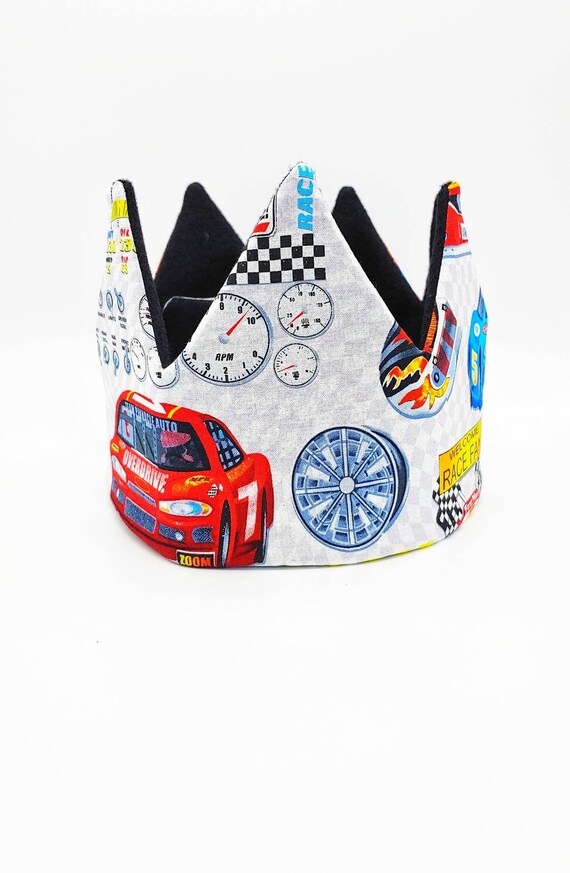 Race Car Birthday Crown- Car Crown- Race Car Party- Race Car Crown ...
