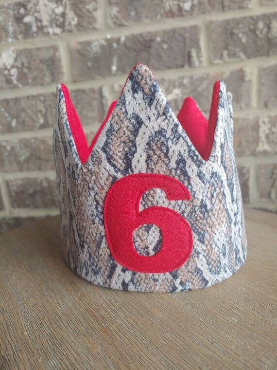Snake Crown, Snake Birthday, Snake Print Crown, Snake Birthday Hat ...