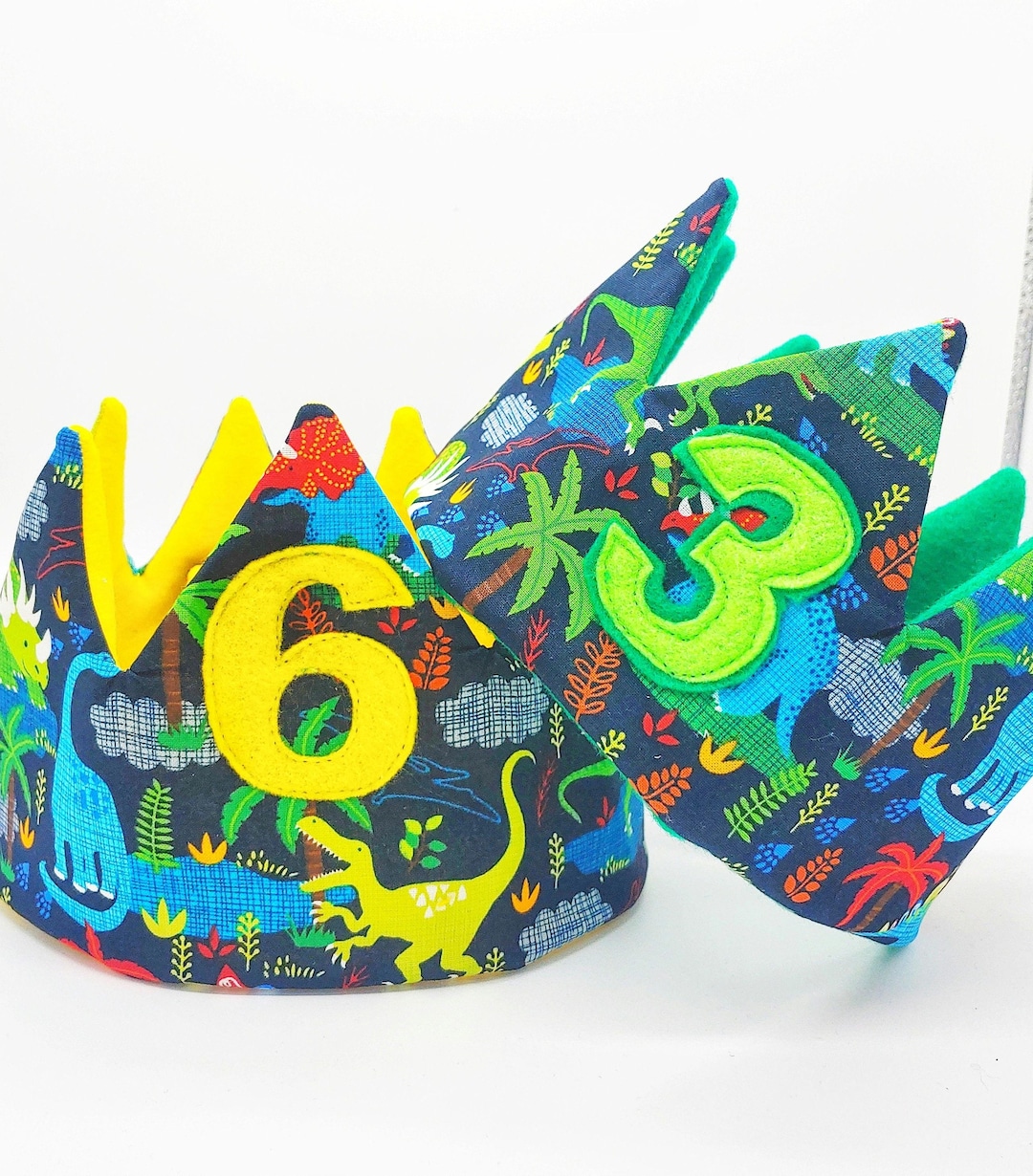 Adjustable Dinosaur Birthday Crown: Personalized Dino Party Hat - Etsy