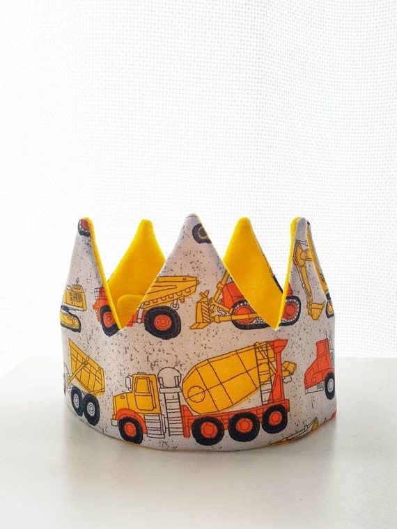 Construction Truck Crown| Custom Birthday Crown | Construction Party ...