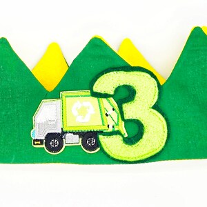 Handmade Trash Truck Birthday Crown: Personalized Fabric Party Hat - Etsy