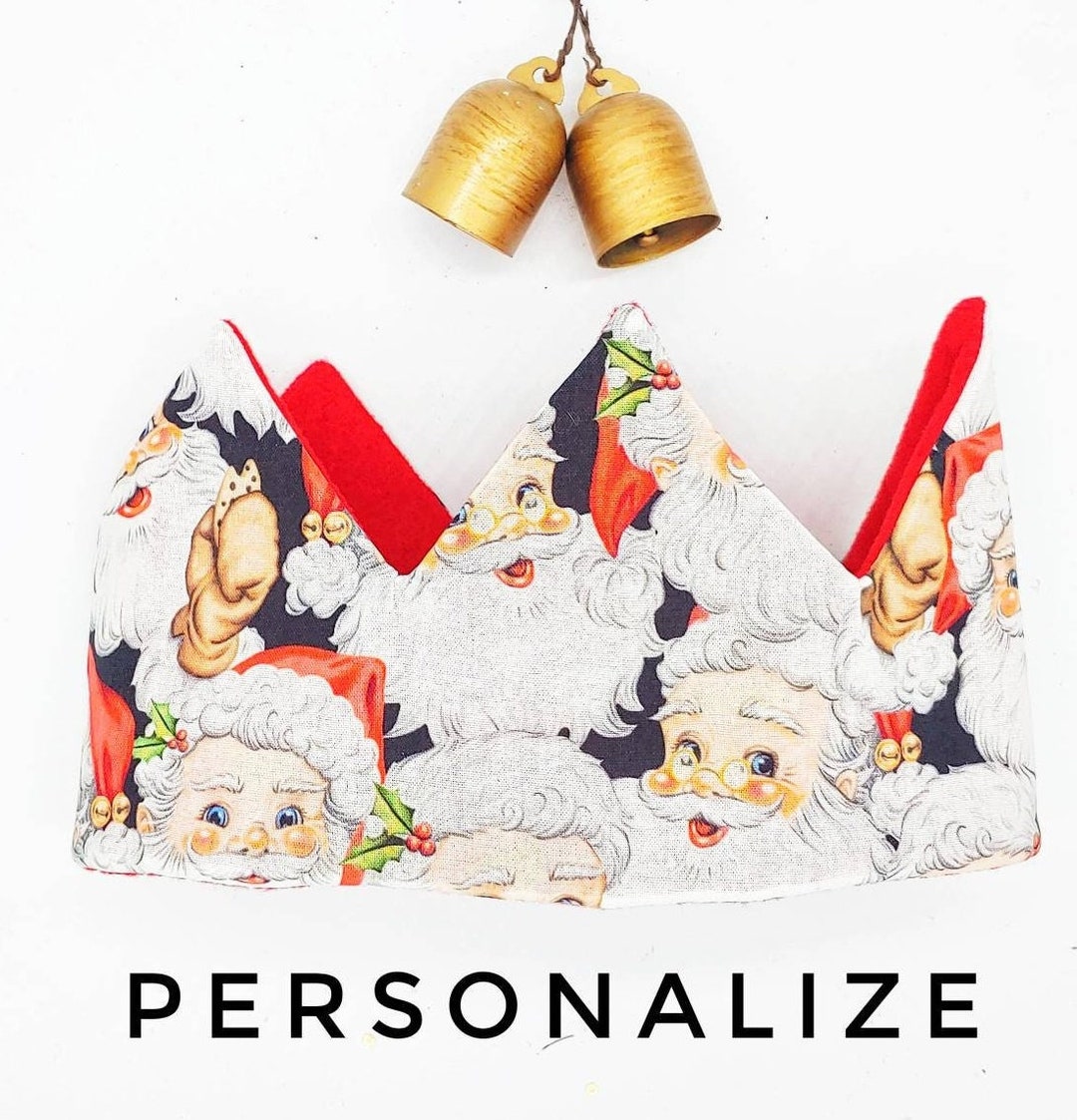 Santa Crown | Holiday Hat |christmas Crown | First Birthday Crown ...