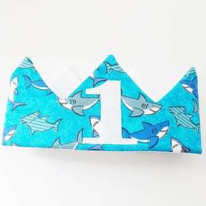 Shark Crown / Shark Birthday / Birthday Crown / Ocean Theme Birthday ...