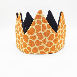 Two Wild Birthday Crown: Giraffe Print, Personalized Felt Crown - Etsy