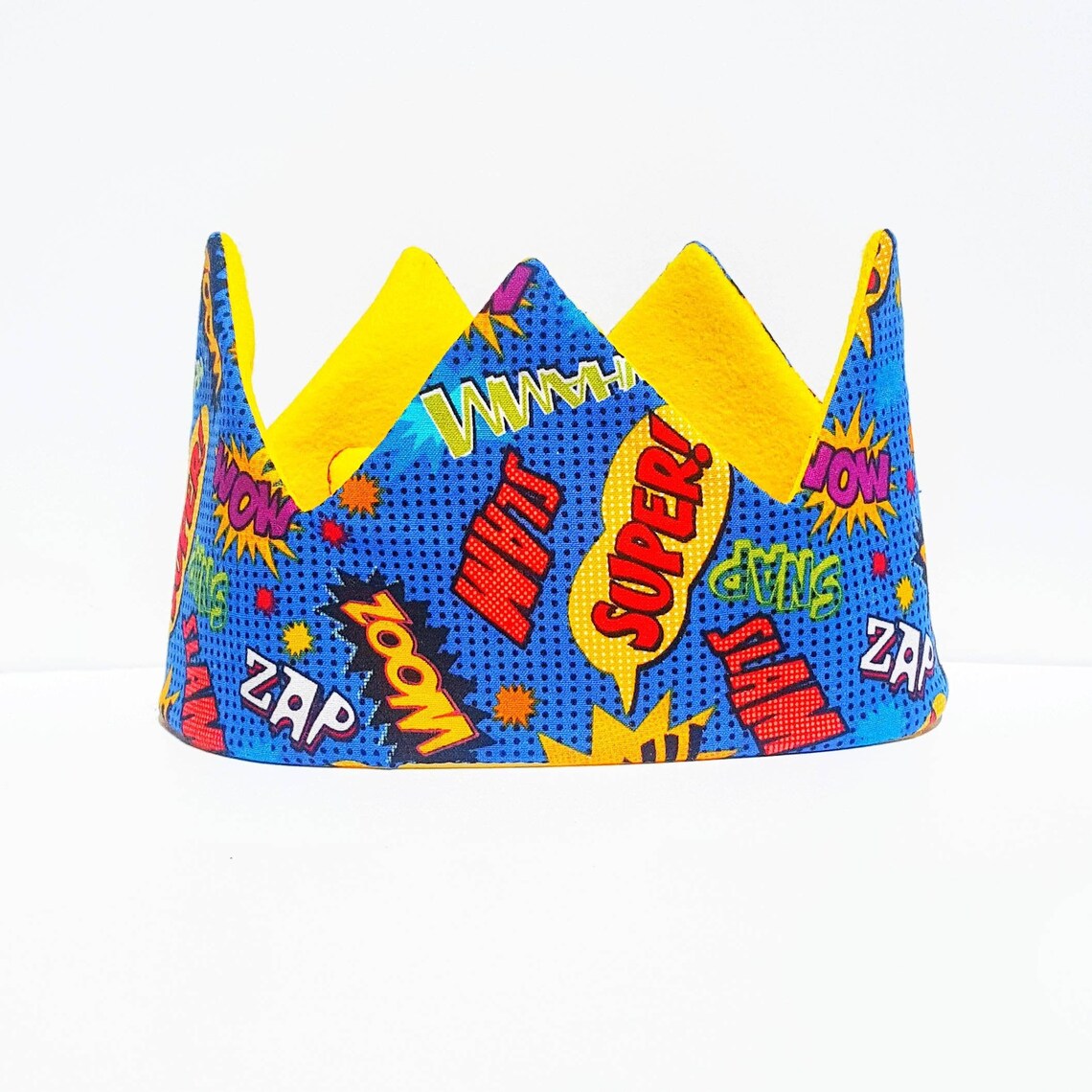 Handmade Superhero Birthday Crown: Personalized Fabric Party Hat - Etsy