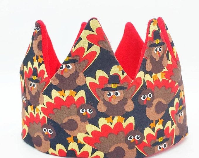 Turkey Crown | Thanksgiving Birthday Crown |birthday Crown | | Name ...