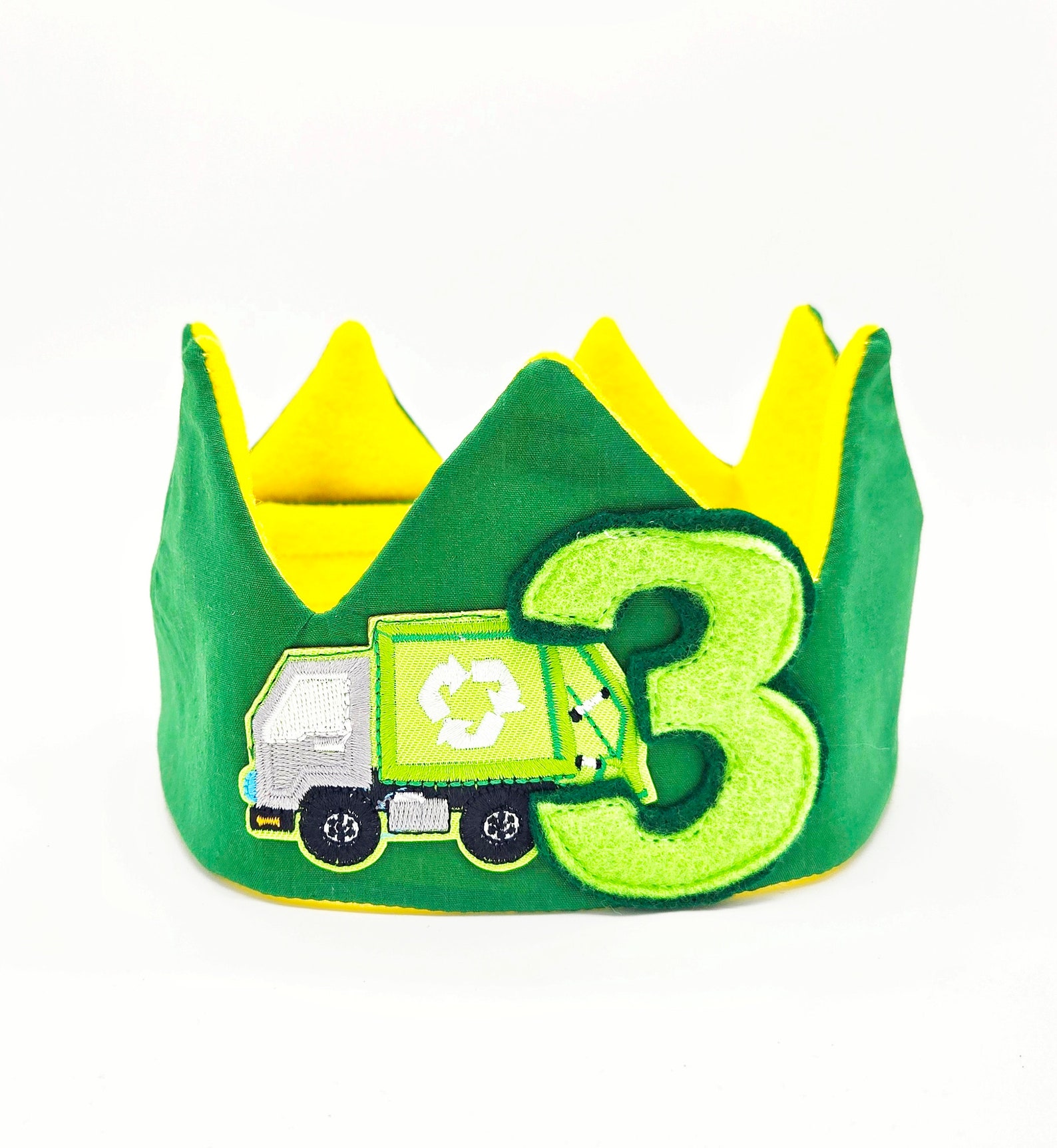 Handmade Trash Truck Birthday Crown: Personalized Fabric Party Hat - Etsy