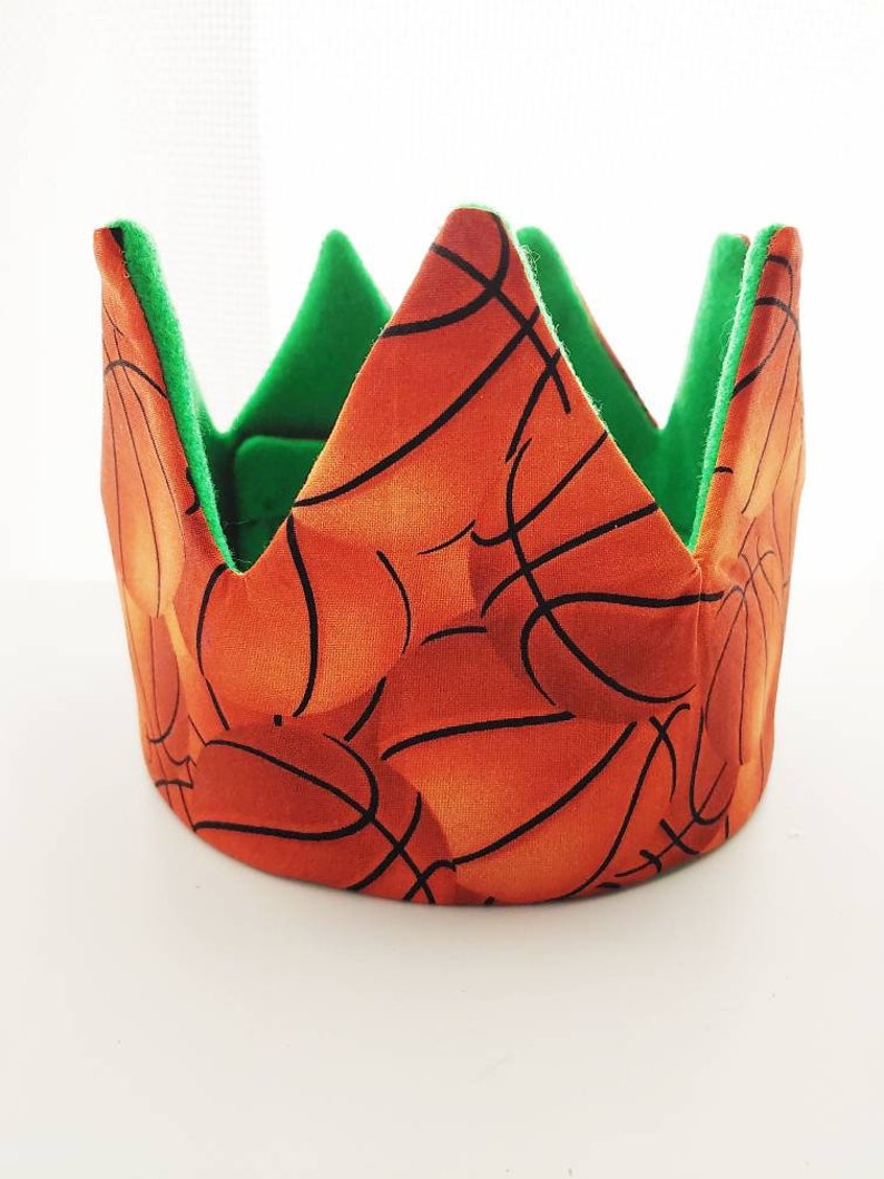 Handmade Basketball Birthday Crown: Personalized Fabric Party Hat - Etsy