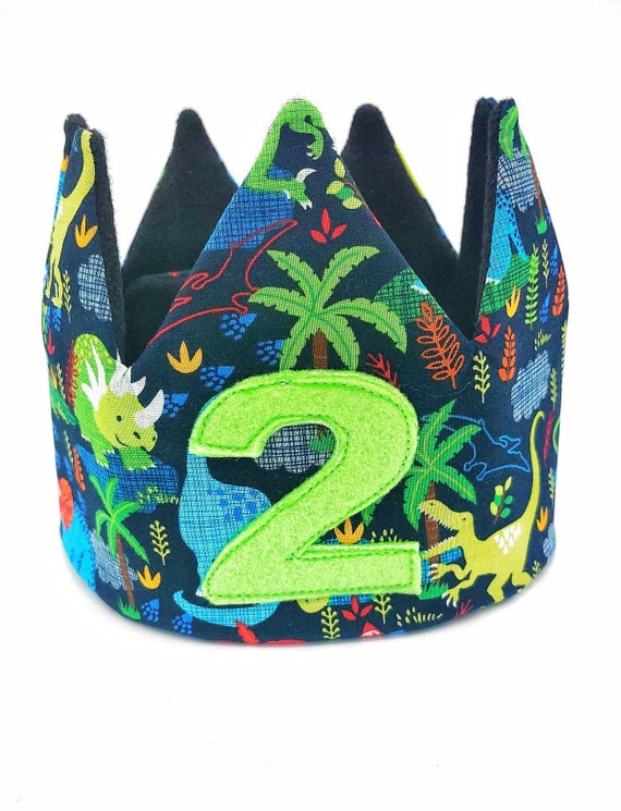 Dinosaur Crown/ Dinosaur Party Hat/ Birthday Crown /Fabric Crown/ Boy ...