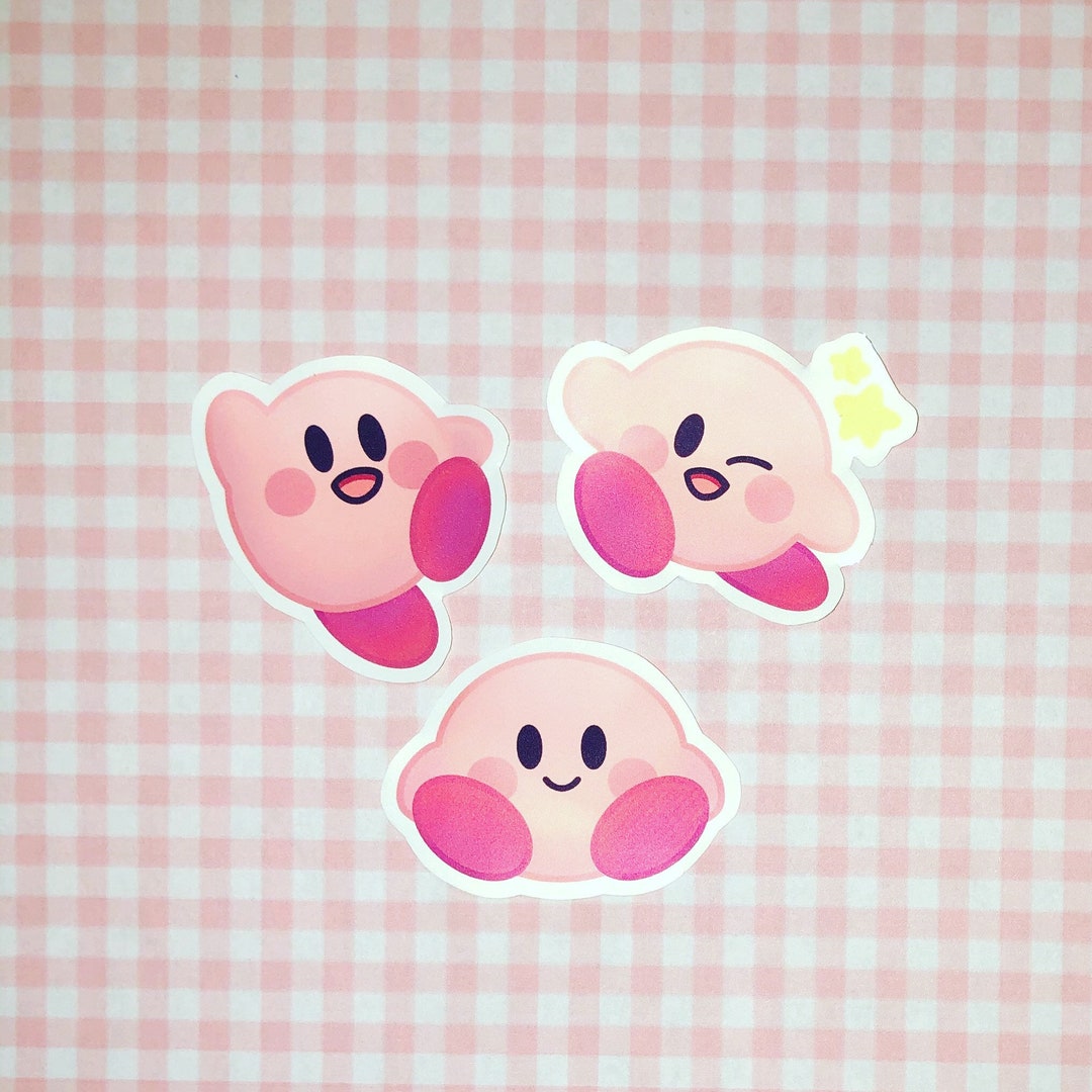 Cute Kirby Glossy Sticker Pack - Etsy