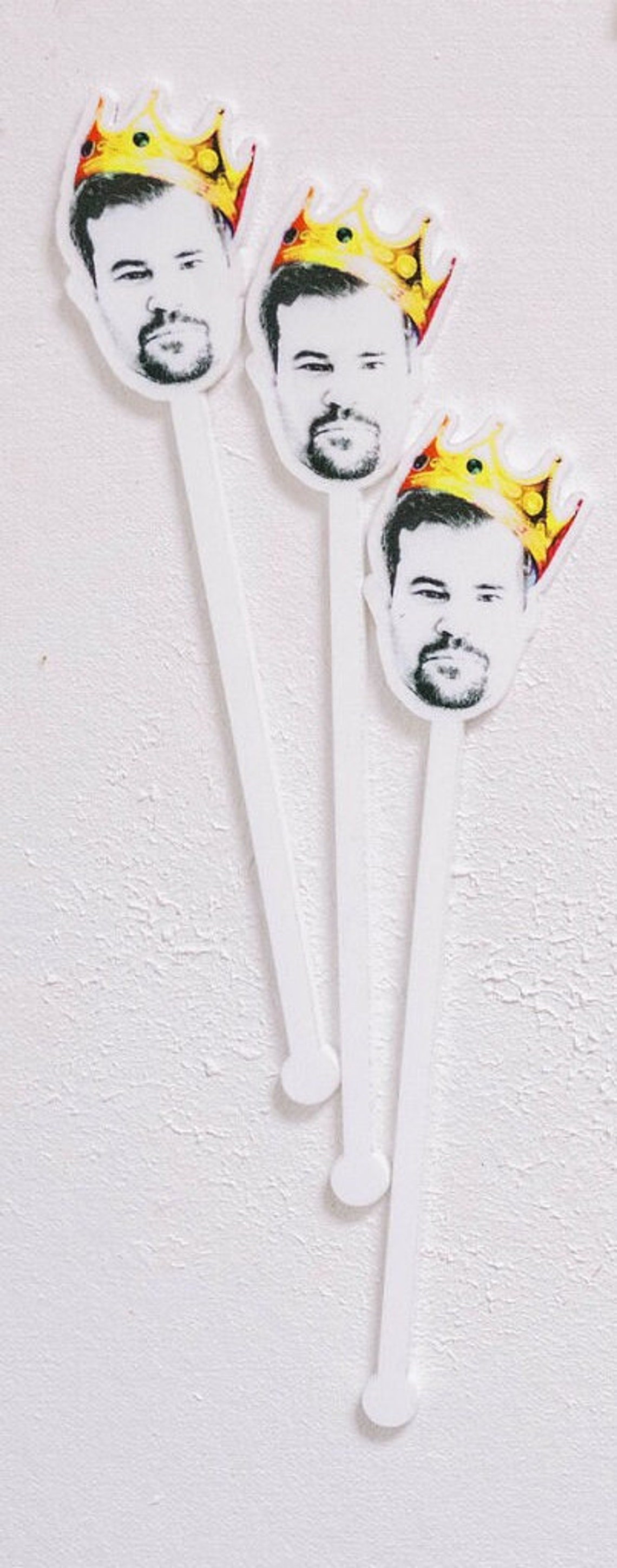 Printed Face Stir Stick, Acrylic Cocktail Sticks, Wedding Drink ...