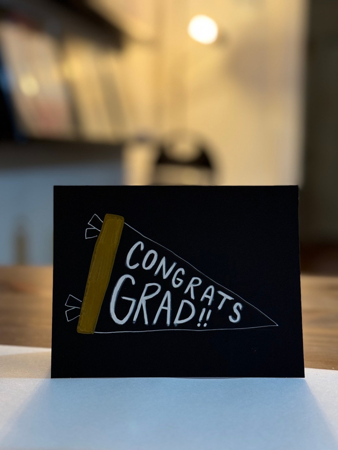 Congrats Grad Pennant Flag Graduation Card - Etsy
