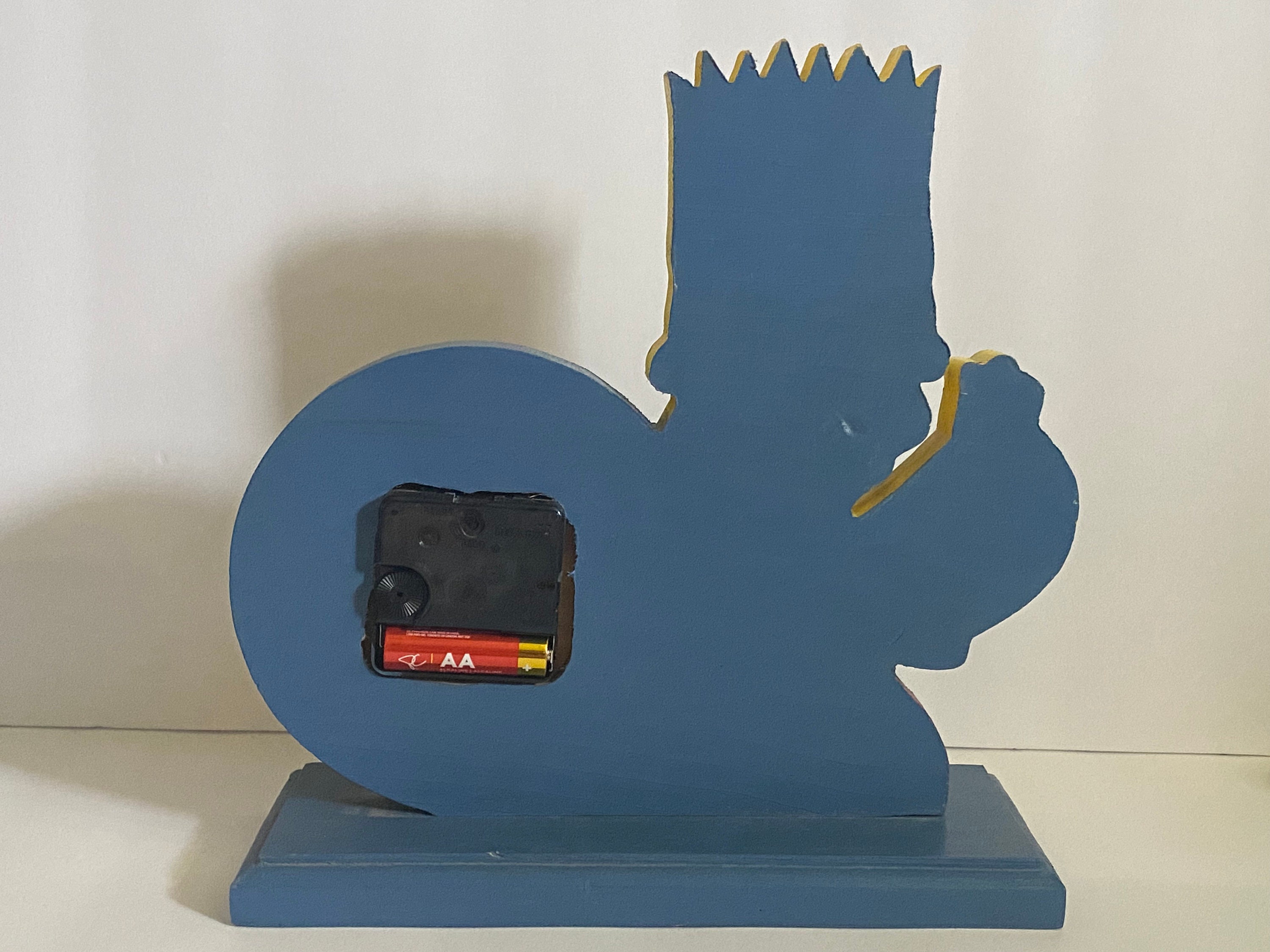 Homemade Bart Simpson Wood Mantle Clock - Etsy