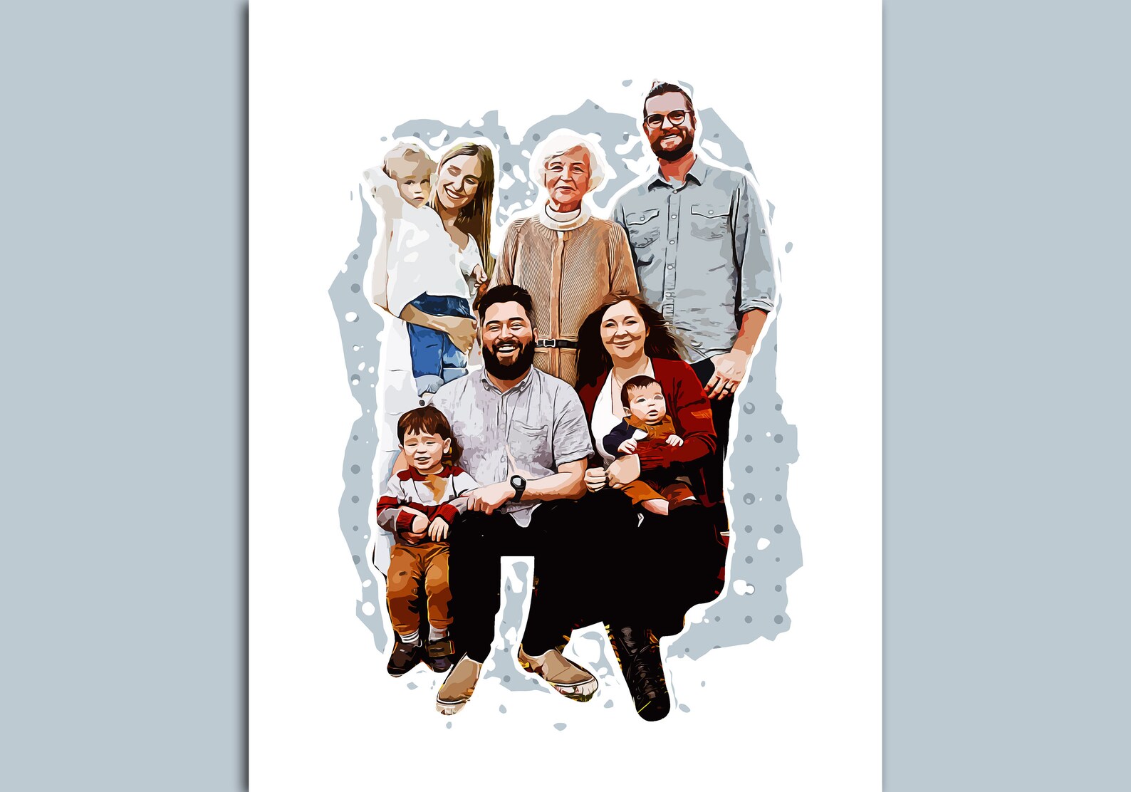 Custom Cartoon Illustration Portrait From Photo Add to Photo - Etsy