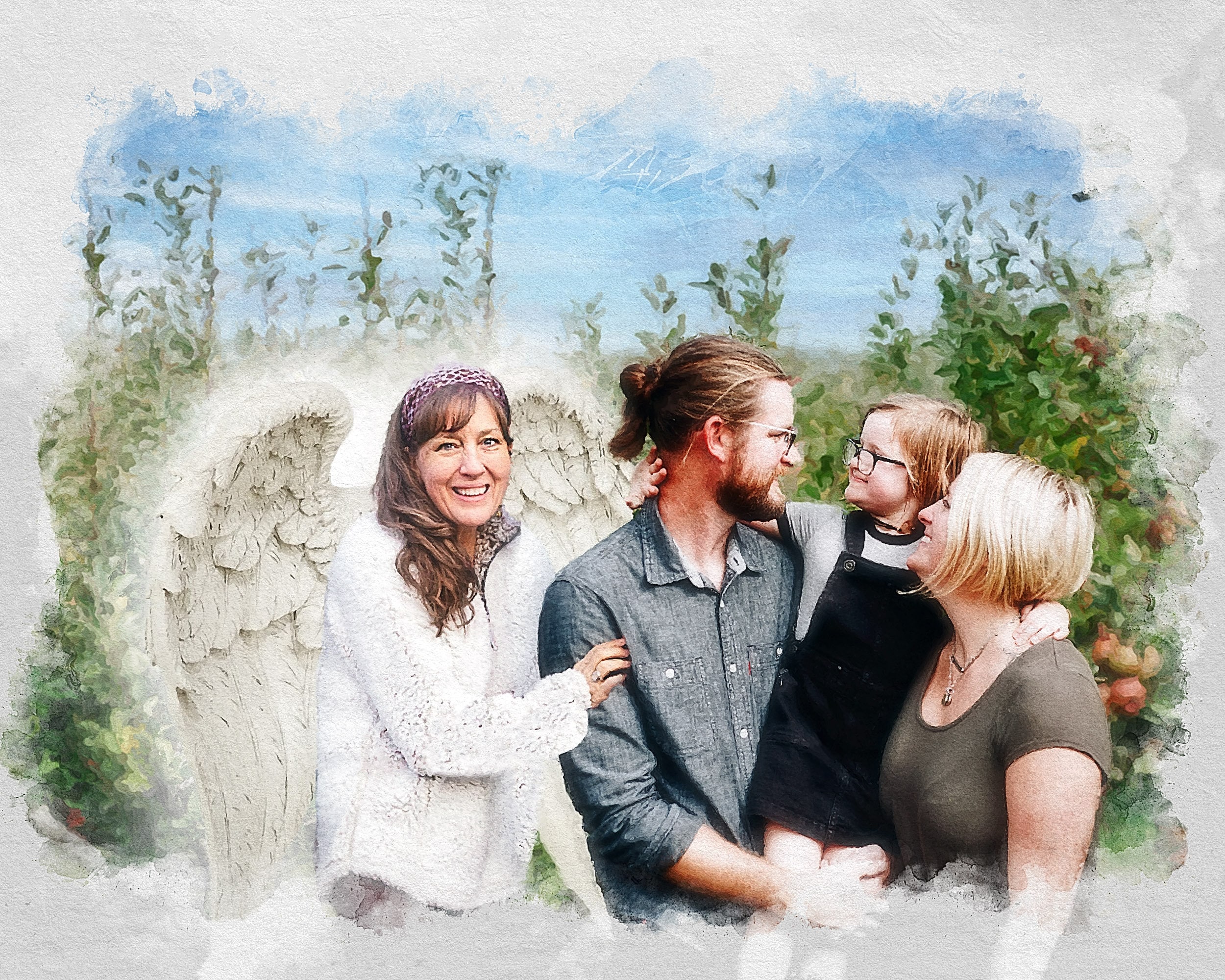 Add Deceased Loved One to Family Pic Loved One Portrait Add - Etsy