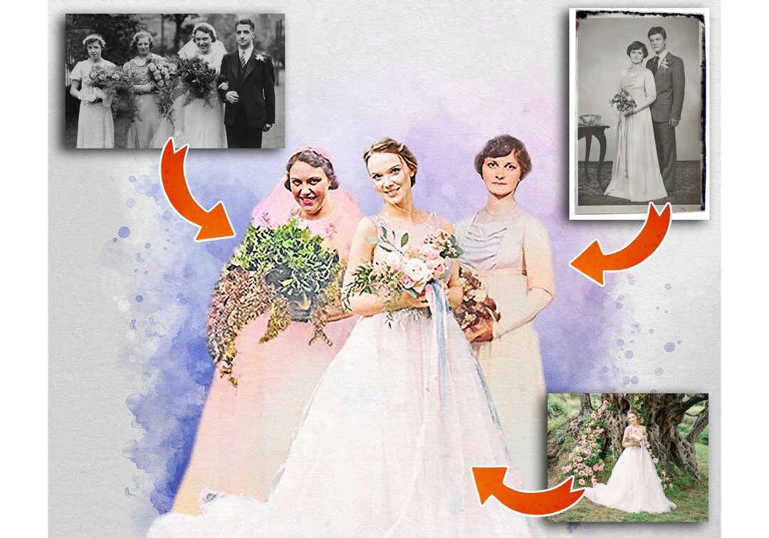Custom Generational Wedding Portrait Mother of the Bride - Etsy