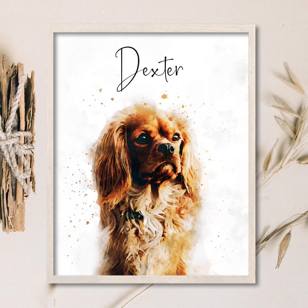 Personalized Pet Portrait: Custom Dog Memorial Art, Rainbow Bridge ...