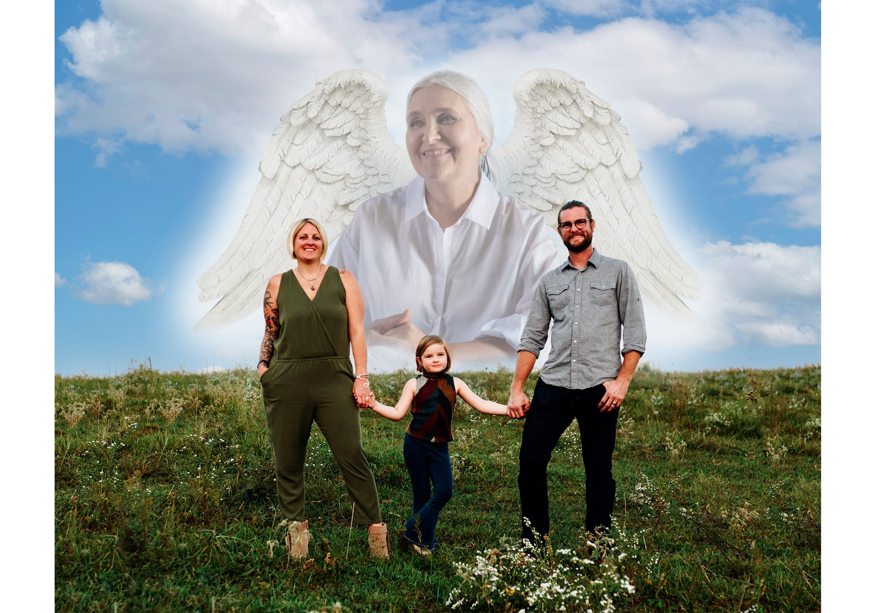 Add Deceased Loved One With Angel Wings Loved One Portrait - Etsy