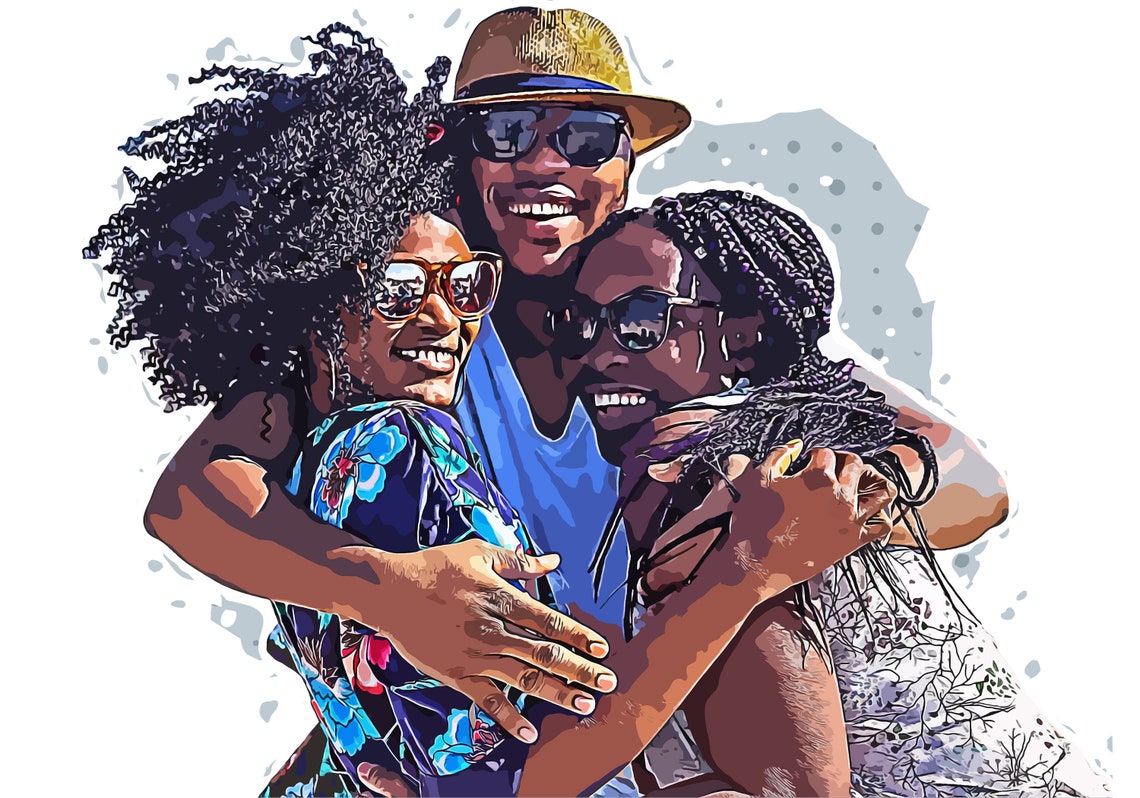 Custom Cartoon Illustration Portrait From Photo Add to Photo - Etsy