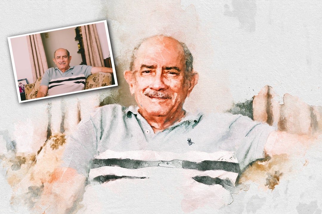 Custom Memorial Portrait: Loss of Dad Sympathy Gift - Etsy