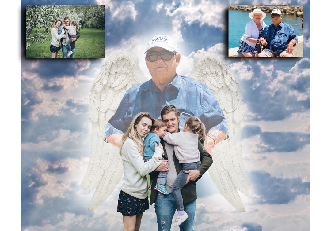 Picture Editing With Angel Wings, Mom With Angel Wings Looking Down ...