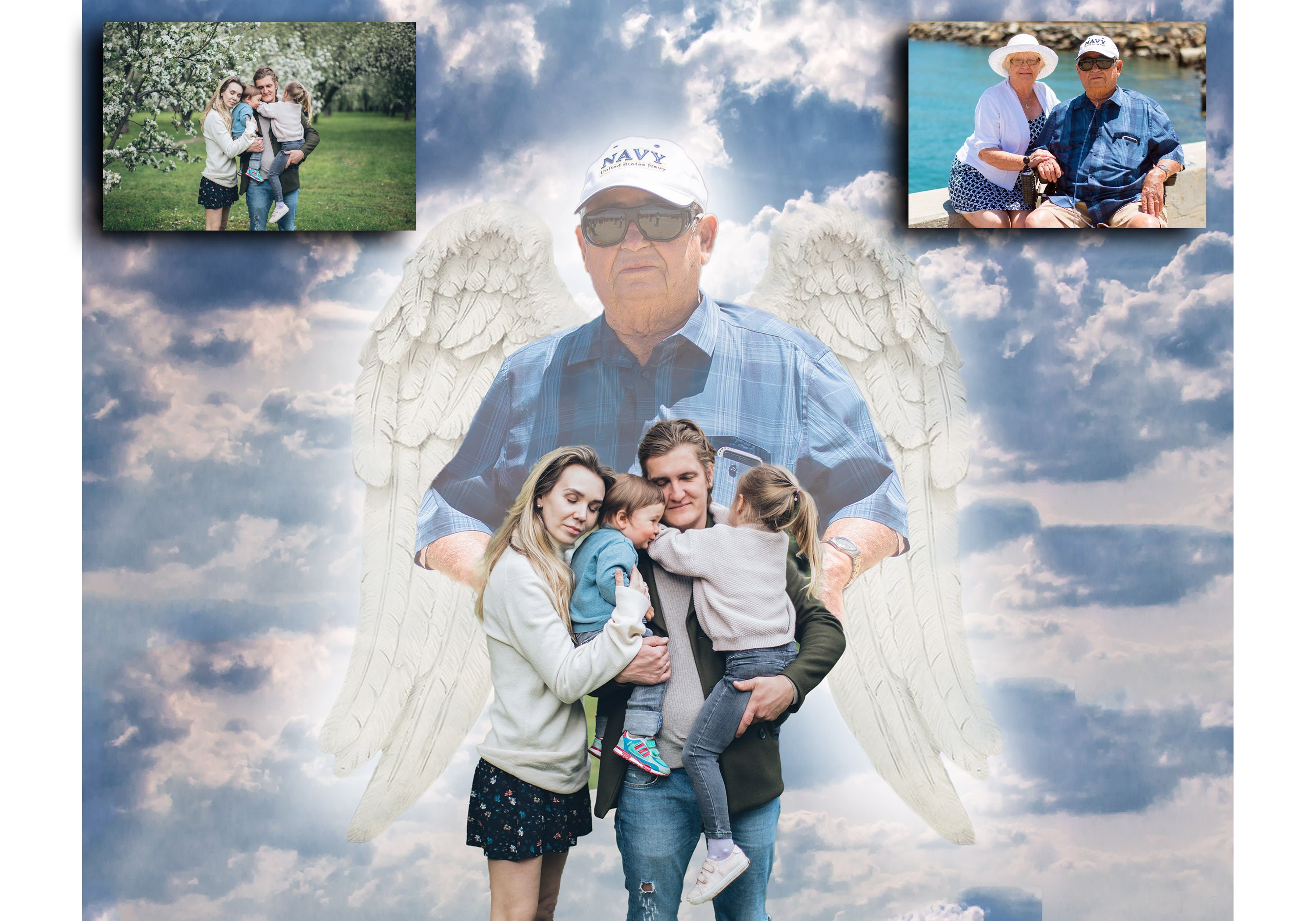 Add Angel Wings to Family Photo add Angel Wings to Lost Loved - Etsy