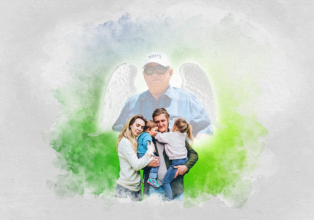 Add Deceased Loved One With Angel Wings Add Lost Love One to - Etsy