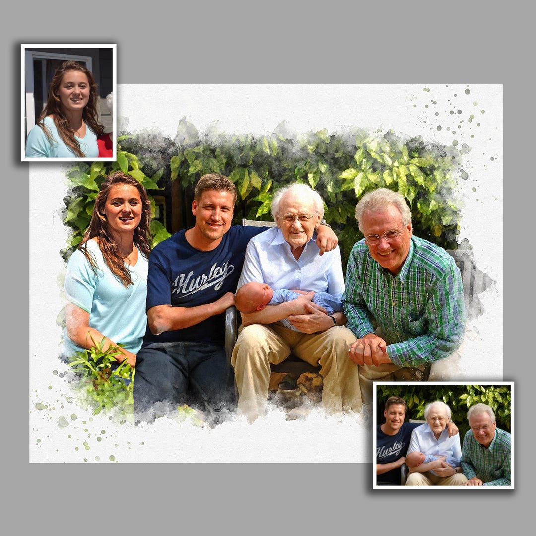 Custom Memorial Portrait: Add Deceased Loved One to Photo - Etsy