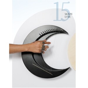 15 String Lyre Harp Crescent Moon Harp Easy-to-learn String Musical ...