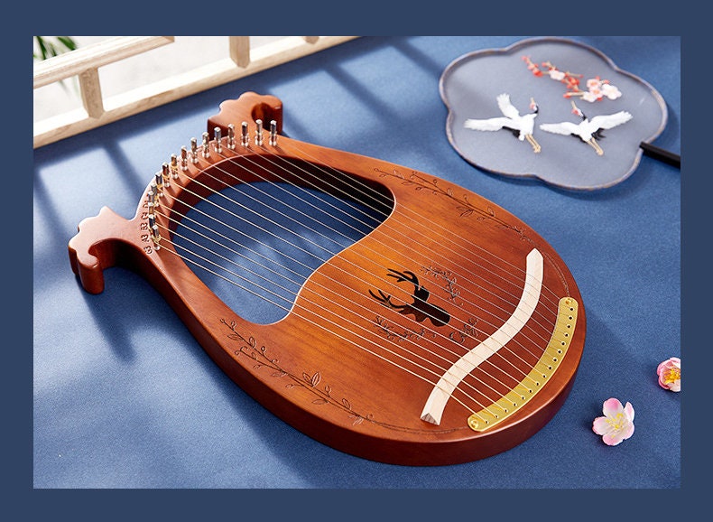 16 String Lyre Harp Portable Wood Harp Easy-to-learn String - Etsy