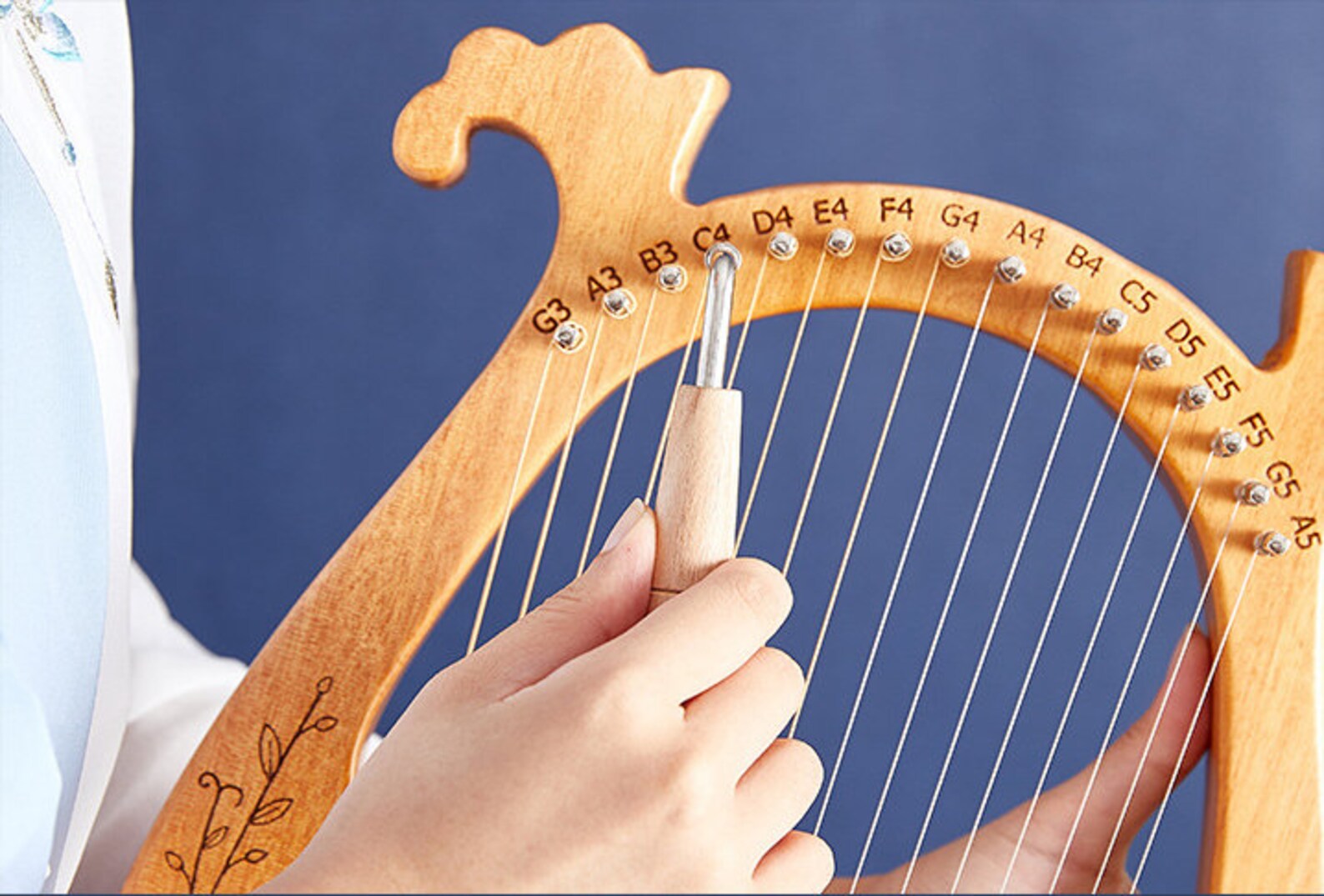 16 String Lyre Harp Portable Wood Harp Easy-to-learn String - Etsy