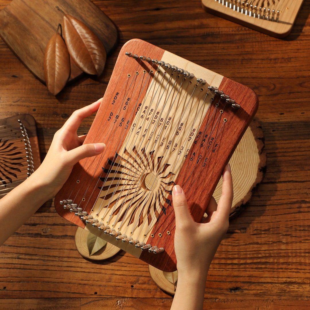 17/31 String Mini Lyre Harp Kalimba Thumb Piano Harpika Easy to Play - Etsy