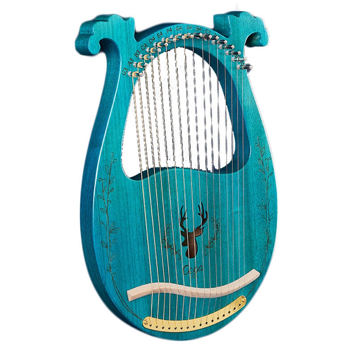 16 String Lyre Harp Portable Wood Harp Easy-to-learn String - Etsy