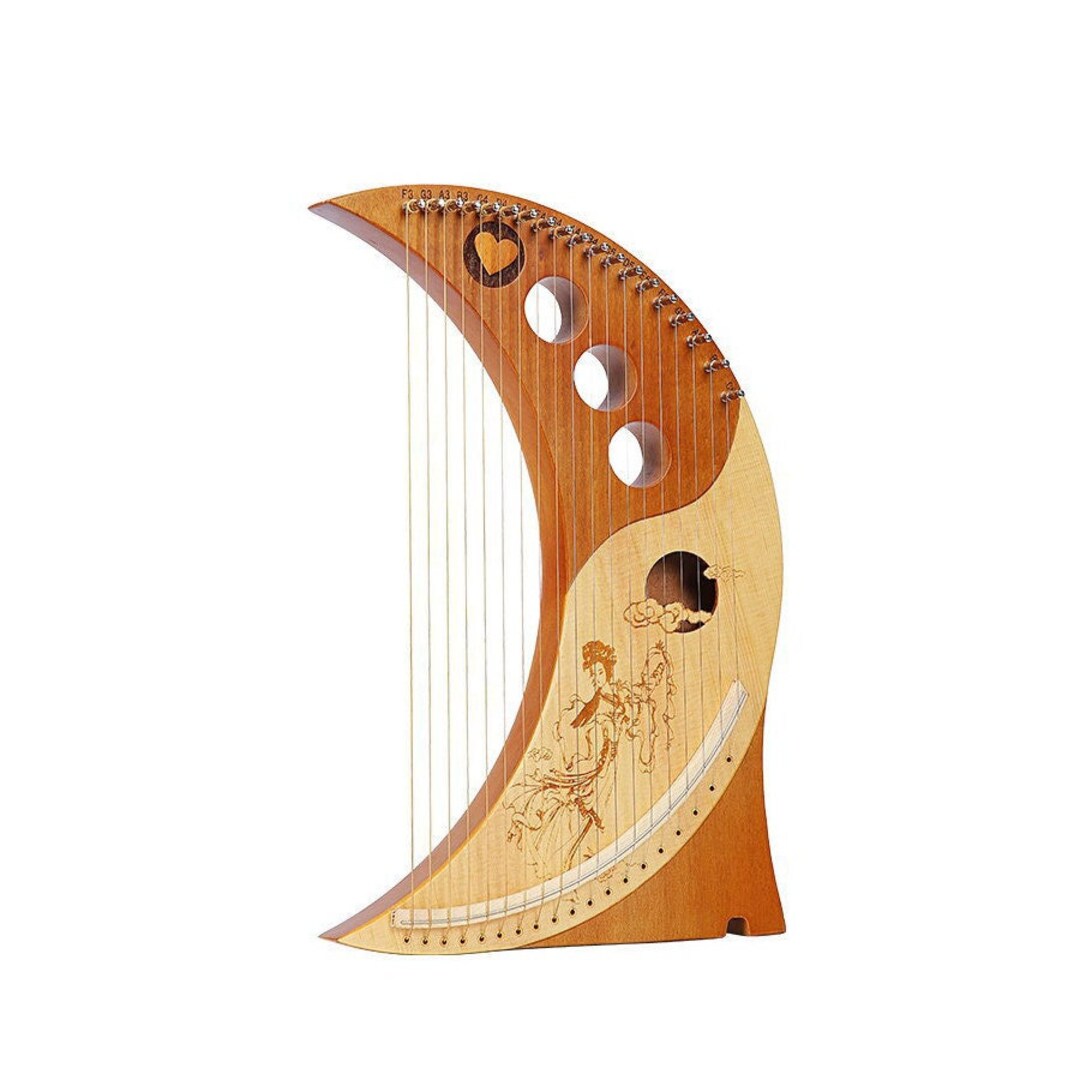 19string Lyre Harp Portable Wood Harp Easy-to-learn String - Etsy UK