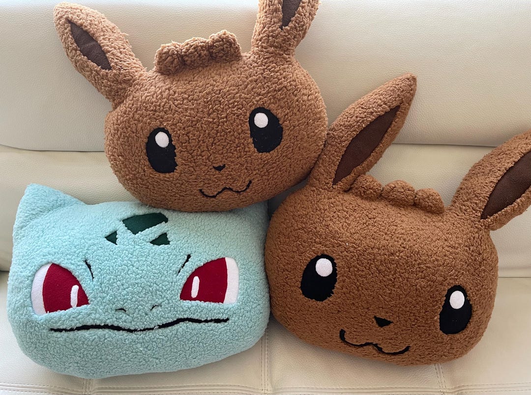 Handmade Eevee Plush Pillow – Sherpa Cuddle Toy - Etsy