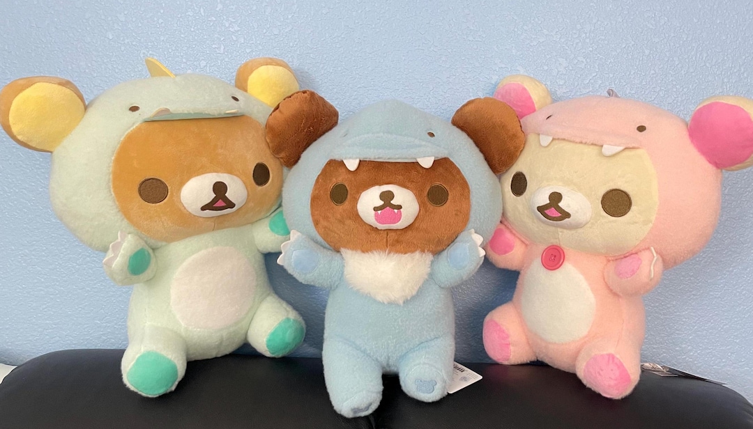 NEW San-x Rilakkuma Korilakkuma Dinosaur Fleece Plush, 16"/8” - Etsy