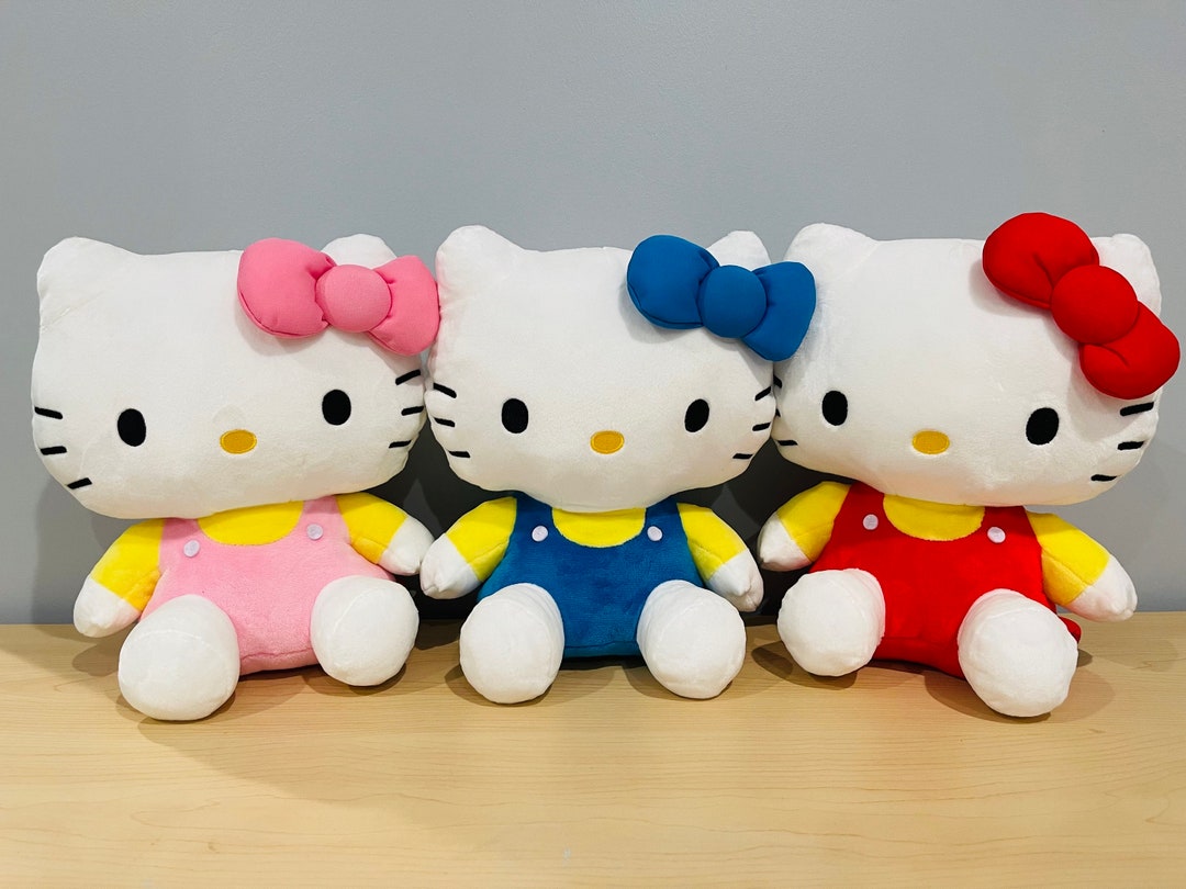 Brand New 12/6 Hello Kitty Red/blue/pink Plush With Tags - Etsy