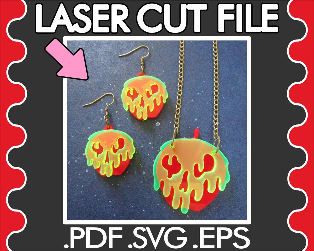 Wicked Witch Evil Poison Apple Layered Laser Cut Jewelry Download ...